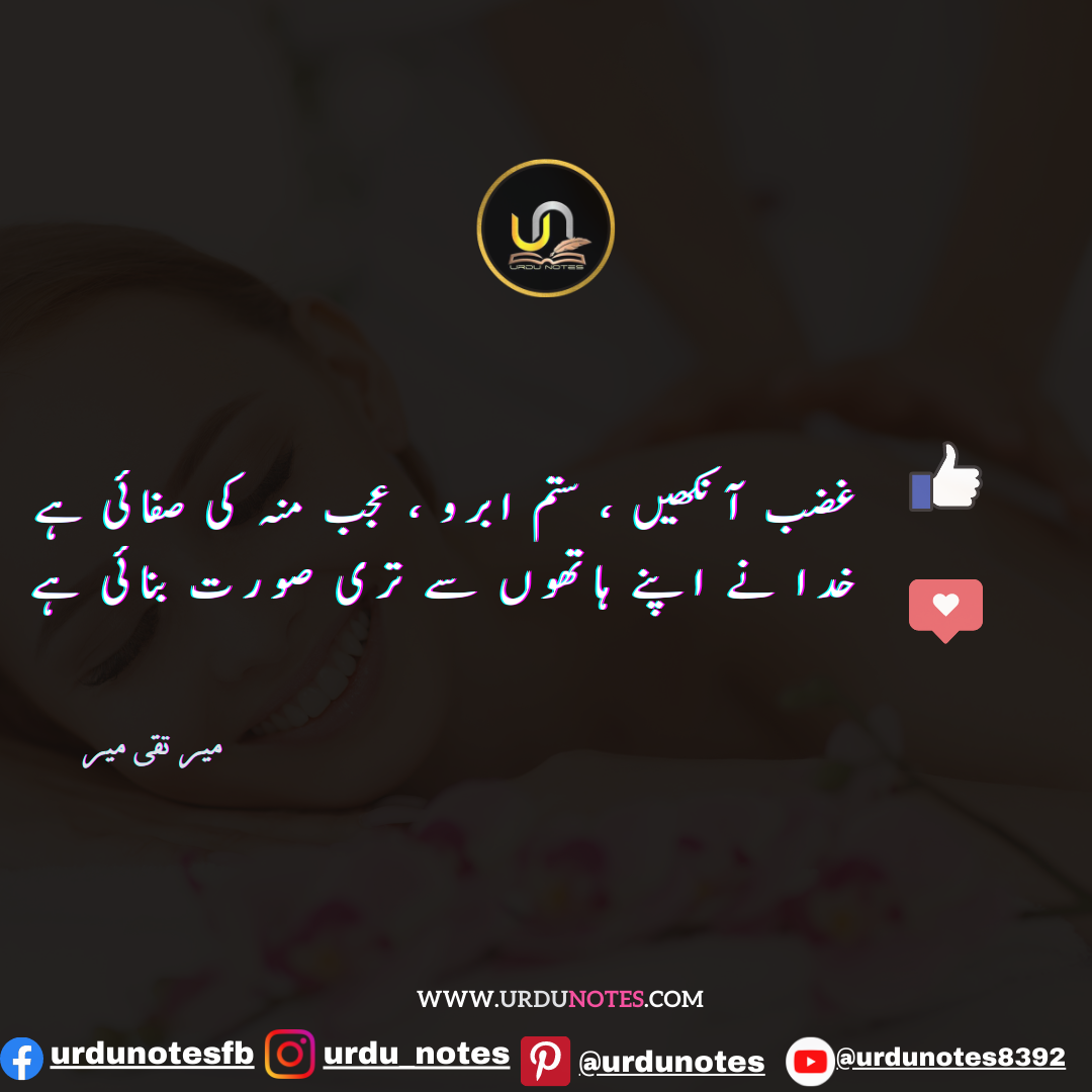 Mir Taqi Mir Famous Shayari | Urdu Best Ashyar | Urdu Notes | ابتدائے ...